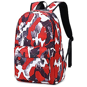 JIANYA Boy/Girl School Backpack Set Camouflage Bookbags School Bags for Elementary Middle School
