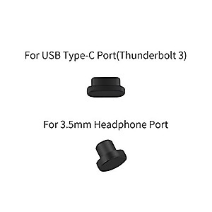 10PCS Anti Dust Port Plugs Cover for MacBook Air 13 15.3 inch M2 M1 / MacBook Pro 14 / MacBook Pro 13 inch 2016-2023 / MacBook Pro 16 2023-2019, MacBook Port Plugs Cover Dust Cups Set