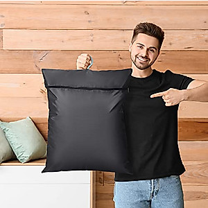 2 Sets Large Travel Laundry Bags with Folding Hanger and Outer Bag Door Hanging Laundry Hamper Washable Zipper Dirty Clothes Bag for Traveling Storage Wall Laundry Basket for Space Bathroom Swimming