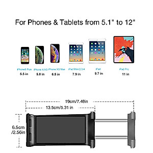 Bben iPad Wall Mount,360° Rotating Kitchen iPad Stand, iPad Under Cabinet Mount, Tablet Wall Mount for iPad Pro, Kitchen Tablet Holder for iPad Mini 5, iPad Air 4, Other 5-12” Devices, Black