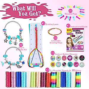 NEECOO Friendship Bracelet Making Kit for Teen Girls,Best Girl Gifts of Jewelry Making Kits for Birthday,Christmas,Rewarding & Party,DIY Arts and Crafts Toys for Kids Ages 6 7 8 9 10 11 12 and Up