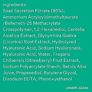 Peach Slices | Snail Rescue Intensive Treatment Wash-Off Face Mask | 95% Snail Mucin | For Dark Spots & Blemishes | Refreshing & Calming Mask | Clear, Radiant, & Hydrated Skin | Skin Care | 3.38 oz
