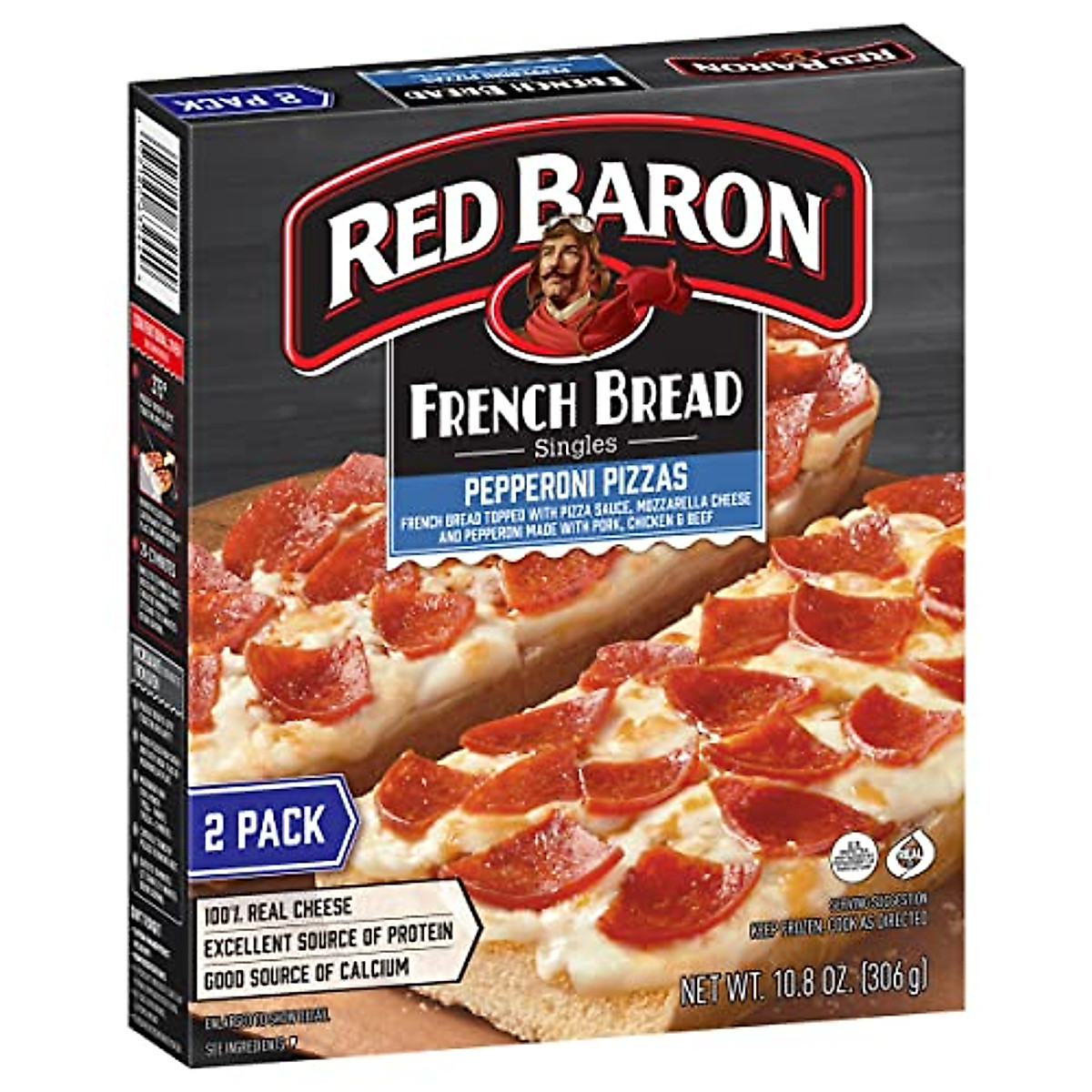 Red Baron, French Bread Pepperoni Pizza, 10.80 oz (Frozen)