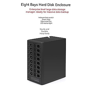 Syba 8 Bay Tool Less Tray Hot Swappabe 2.5" 3.5" SATA Non Raid External USB 3.0 Enclosure SY-ENC50119