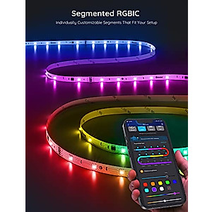 Govee RGBIC LED Strip Lights, Smart LED Lights for Bedroom, Bluetooth LED Lights APP Control, DIY Multiple Colors on One Line, Color Changing LED Lights Music Sync for Gaming Room, Halloween, 16.4ft