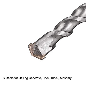 uxcell Rotary Hammer Drill Bit, 7/8-inch Bit, 3.9-inch Significant Depth, 7.7-inch Long, Carbide Tipped Hollow Square Shank Drill