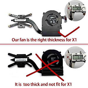 BestParts CPU Fan + Heatsink for Lenovo Thinkpad Yoga X1 Carbon 4th 2016 20FB 20FC Series Laptop 01AX999 01AX830 ND55C33 01AW976 00JT800 BAZB0505R5H 023.10084.0011 C16-00-Z-93O-002F