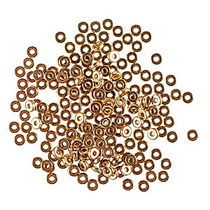 Deoot 400 PCS 6mm Gold & Silver Round Spacer Beads for Bracelet Necklace Jewelry Making Supplies