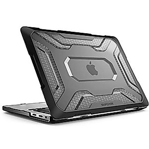 SUPCASE Unicorn Beetle Case for MacBook Pro 13 Inch (2022-2016) M2/M1 A2338 A2251 A2289 A1706 A1708 A1989 A2159, Slim Rubberized TPU Bumper Cover with Touch Bar and Touch ID (Black)