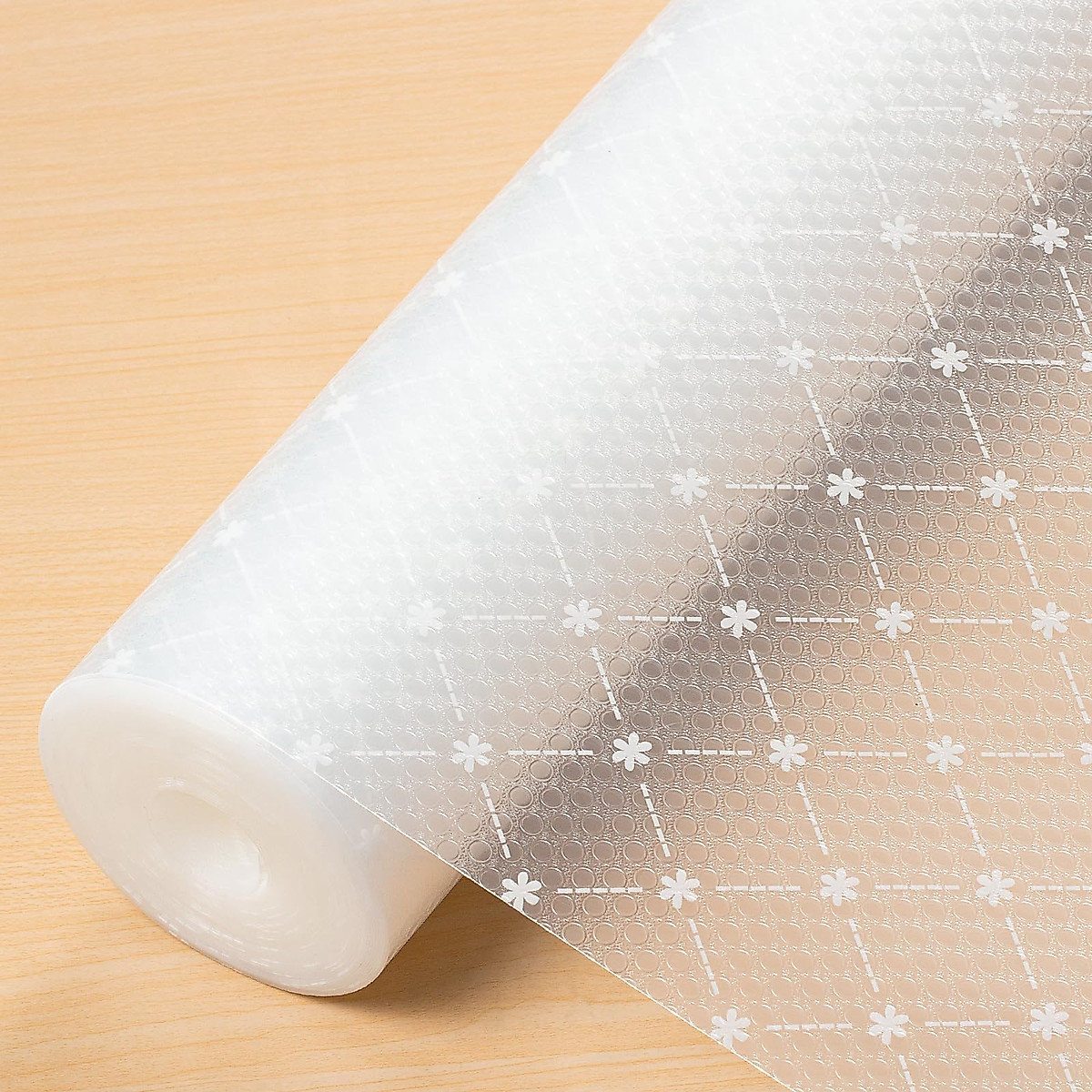 Cooyes Shelf Liner and Drawer Liner,EVA Non-Adhesive Non-Slip Washable Cabinet Liner Refrigerator Liners,for Cupboard,Kitchen,Bathroom,Table Place Mats,Desks Liner