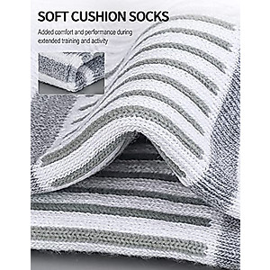 Airacker Ankle Athletic Running Socks Cushioned Breathable Low Cut Sports Tab Socks for Men and Women (6 Pairs)