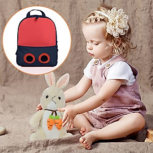 Voici et Voila Toddler Backpack Girls Sttuffed Animal Backpack Kids Preschool Backpack Kawaii Bunny Toys Preschool Cute Backpack Small Cartoon Bag for Kids 3-5 Years Old for Boys Girls