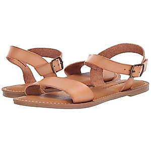 Amazon Essentials Women's Two Strap Buckle Sandal, Natural, 7.5