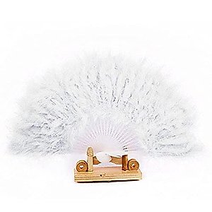 Super Big Feather Fan Turkey Performance Party Supplies Soft Fluffy Burlesque Wedding Hand Fancy Dress Costume Fan - 1