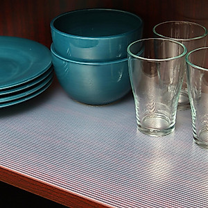 Con-Tact Brand Premium Non-Adhesive Shelf and Drawer Liner, 20-Inches by 4-Feet, Ribbed Clear (04F-C8P01-06AZ)