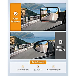 ITOPUP Towing Mirrors Fit for 2004-2014 for Ford for F150 Tow Mirrors with Power Control Heated Turn Signal Puddle Light Chrome Metallic Finish 1 Pair of Mirrors Left Side and Right Side