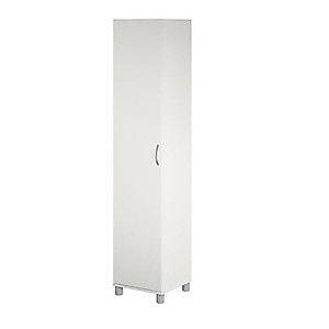 Pemberly Row Transitional 16" Utility Storage Cabinet in White