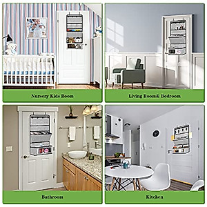 ZAAOEHA Door Hanging Organizer, Over Door Hanging Organizer Storage, Behind The Door Storage Organizer with Door Hook and Large Clear Windows, for Cosmetics, Toys and Sundries (1 Pack)