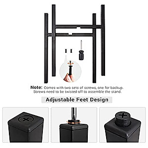 Mkono Plant Stand - EXCLUDING Plant Pot, Mid Century Modern Tall Metal Pot Stand Indoor Flower Potted Plant Holder Plants Display Rack, Fits Up to 10 Inch Planter, Black