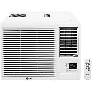 LG 18,000 BTU Window Air Conditioner with Supplemental Heat, Cools 1,000 Sq.Ft. (25' x 40' Room Size), Electronic Controls with Remote, 2 Cooling, Heating & Fan Speeds, Slide In-Out Chassis, 230/208V