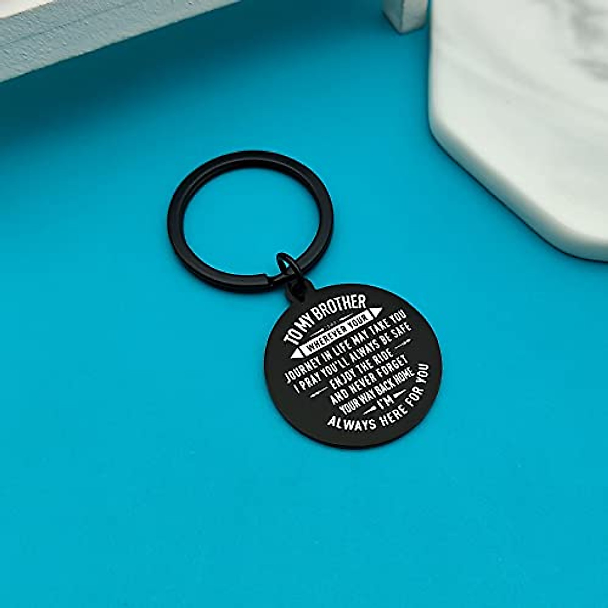 Brother Keychain Gifts Christmas Birthday Gifts for Brother Graduation Gifts Inspirational Gifts for Brother Fathers Day Thanksgiving Day Gift Brother Gifts from Sister Brother