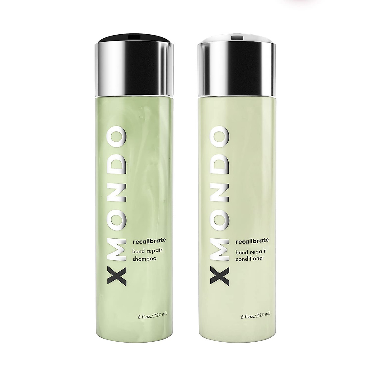 XMONDO Hair Recalibrate Bond Repair Shampoo & Conditioner Bundle - Vegan Formula with Maracuja Oil, Hyaluronic Acid, & Bond Building Technology to Restore & Reseal Dry Damaged Hair, 8 fl Oz, 2pc Set