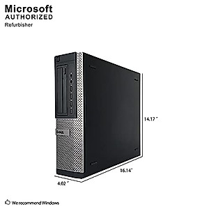 DELL Optiplex 990 Desktop Computer (Intel Quad-Core i7-2600 up to 3.4GHz, 16GB RAM, 2TB HDD, DVD, WiFi, VGA, DisplayPort, Windows 10 Professional) (i7 16GB 2TB) (Renewed)']