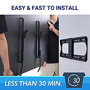 Rentliv Tilting TV Wall Mount TV Bracket for Most 37-70 Inches TVs, TV Mount with MAX VESA 600x400mm, TV Hanger Holds up to 132 LBS, fits for 16" 18" 24" Wood Studs, Low Profile TV Holder