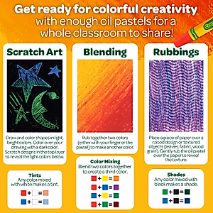 Crayola Oil Pastels Classpack (336ct), 12 Brilliant Opaque Colors, Kids Arts & Crafts, School Supplies for Classrooms, 4+