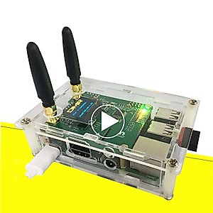 2024 Upgraded Duplex DMR Hotspot WLAN Ethernet Port Assembled Radio Station WiFi Digital Voice Modem Support DMR Dstar YSF P25 Fusion Antenna Raspbery P Model 2B Two Colors OLED 2 TimeSlots