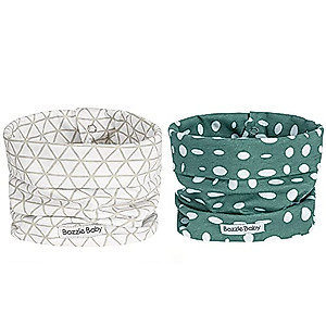 Bazzle Baby Drool Bibs for Baby Girl and Boy, Adjustable, Nickel-Free Snap Closure, Baby Bandana Drool Bib, Versatile Infinity Scarf, 100% Double-Layer Cotton, Toddler Bandana Bib, for 3-36 Months