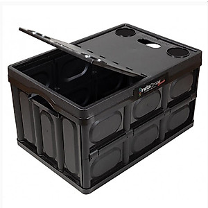 Greenmade InstaCrate Grande Black Collapsible Storage Container with Lid 16.5 Gallon Made in USA