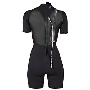 Hyperflex Wetsuits Women's Cyclone2 2.5mm Spring Suit, Black, 8 - Surfing, Windsurfing & Kiteboarding