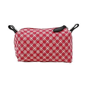 Dominie Liner for Clear Handbag Small Clutch Removable/Interchangeable Liner - Red Canvas Liner, Black Tabs (Black Clutch Sold Separately)