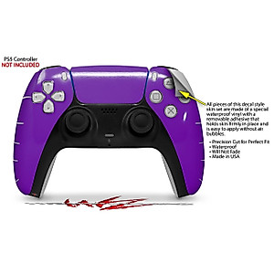 WraptorSkinz Skin Wrap compatible with Sony PS5 DualSense Controller Solids Collection Purple (CONTROLLER NOT INCLUDED)