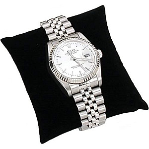 RJ Displays 3 piece Black Velvet Bracelet & Watch Pillow Jewelry Display