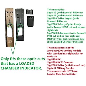 Ade Advanced Optics Crusader RD3-009 Red Dot Reflex Sight + Optic Mounting Plate for Sig Sauer P320 M17 / M18 Pistol