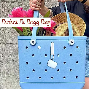 2PCS Hook Accessories for Bogg Bags, Upgrade Rubber Insert Hooks Beach Cup Holder Bag Hooks Phone Holder, Charm Accessories for Bogg Bags