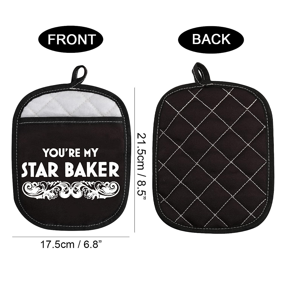 ZJXHPO You’re My Star Baker Pot Holder Baking Gift Oven Pads Pot Holder for for Cooking or Baking (Star Baker)