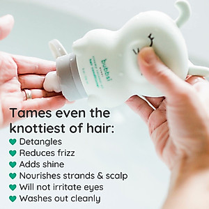 Bubbsi 2-in-1 Shampoo & Conditioner for Curly Hair, Deep Moisture for Dry Scalp, High Levels of Organic Cold-Pressed Coconut Oil, Sulfate and Paraben Free, Hypoallergenic, 32 oz