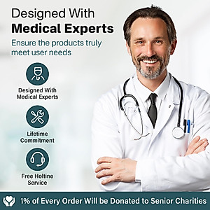 Eosprim Toilet Seat Risers for Seniors Elongated, Raised Toilet Seat with Handles, Toilet Safety Frames & Rails for Elderly and Handicap, Elevated Shower Commode Chair with Arms, Toilet Lift Grab Bar