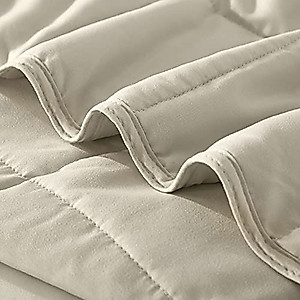 Well Being Quilted 20 Pound Weighted Blanket,Oatmeal,60"x80"