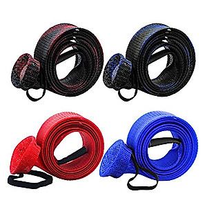Beetwo Fishing Rod Cover, 4 Pack Fishing Rod Sleeve Sock Pole Glove Protector Cover with Lanyard for Fly, Spinning, Casting, Sea Fishing Rod