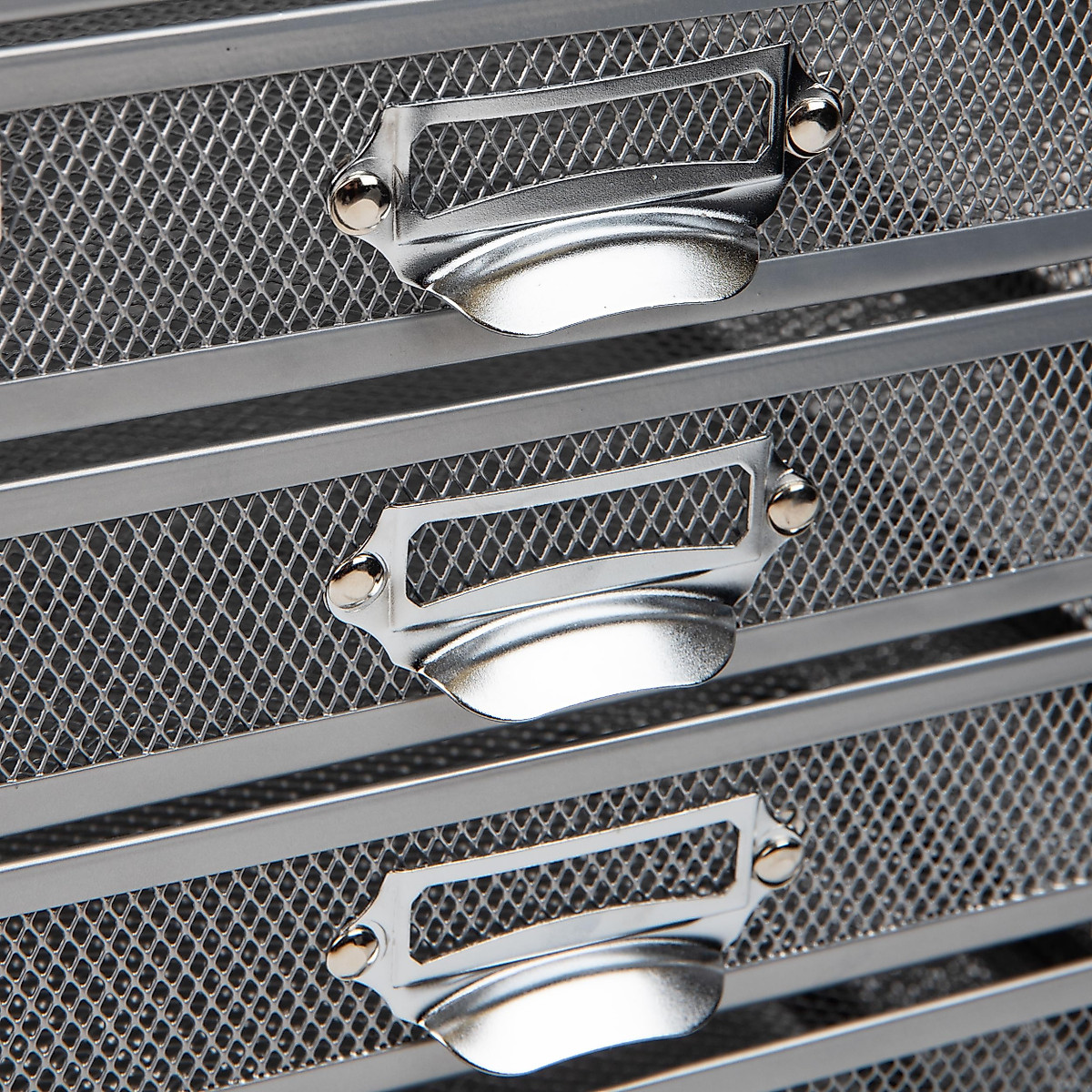 Mind Reader File Storage Drawers, Desk Organizer, Multi-Purpose, Crafts, Office, Metal Mesh, 11"L x 14"W x 11"H, Silver