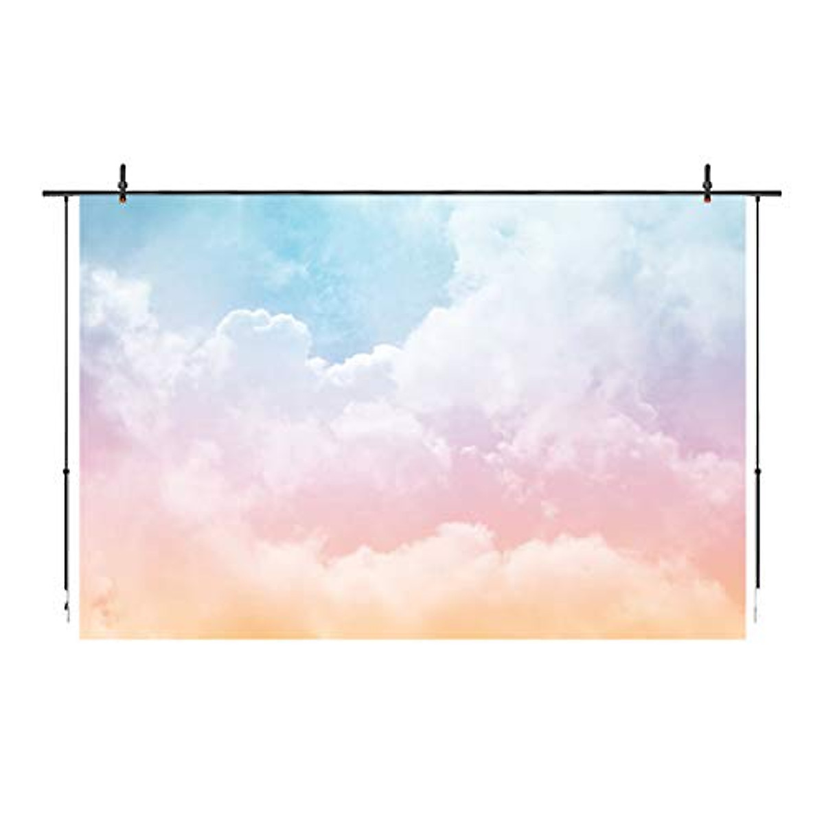 Rainbow Cloud Birthday Backdrop Blue Colorful Sky Wedding Party Decoration Girl Birthday Party Photography Background 6x4ft