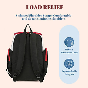 COTVERSE Basketball Bag for Boys, Custom Basketball Backpack Soccer Bag for School Boys, Personalized Name Number Bags