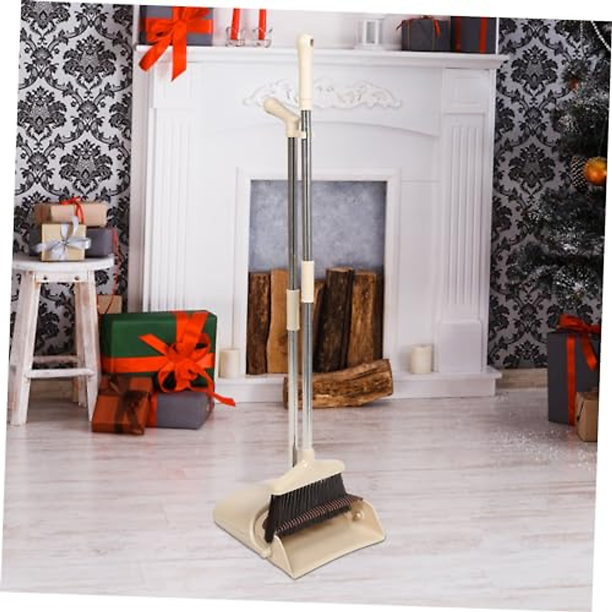 Cabilock 1 Set Broom Set Home Office Cleaning Brooms Household Broom Pan Kit Room Cleaning Broom Long Handle Cleaning Broom Dust Pan and Brush Tools Kitchen Accessories Pans Stainless Steel