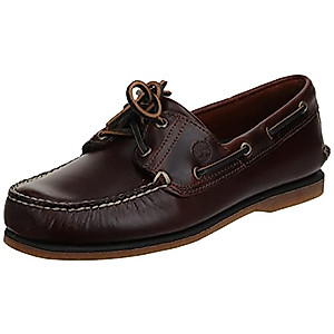 Timberland mens 2-eye Boat loafers shoes, Rootbeer/Brown, 8.5 US