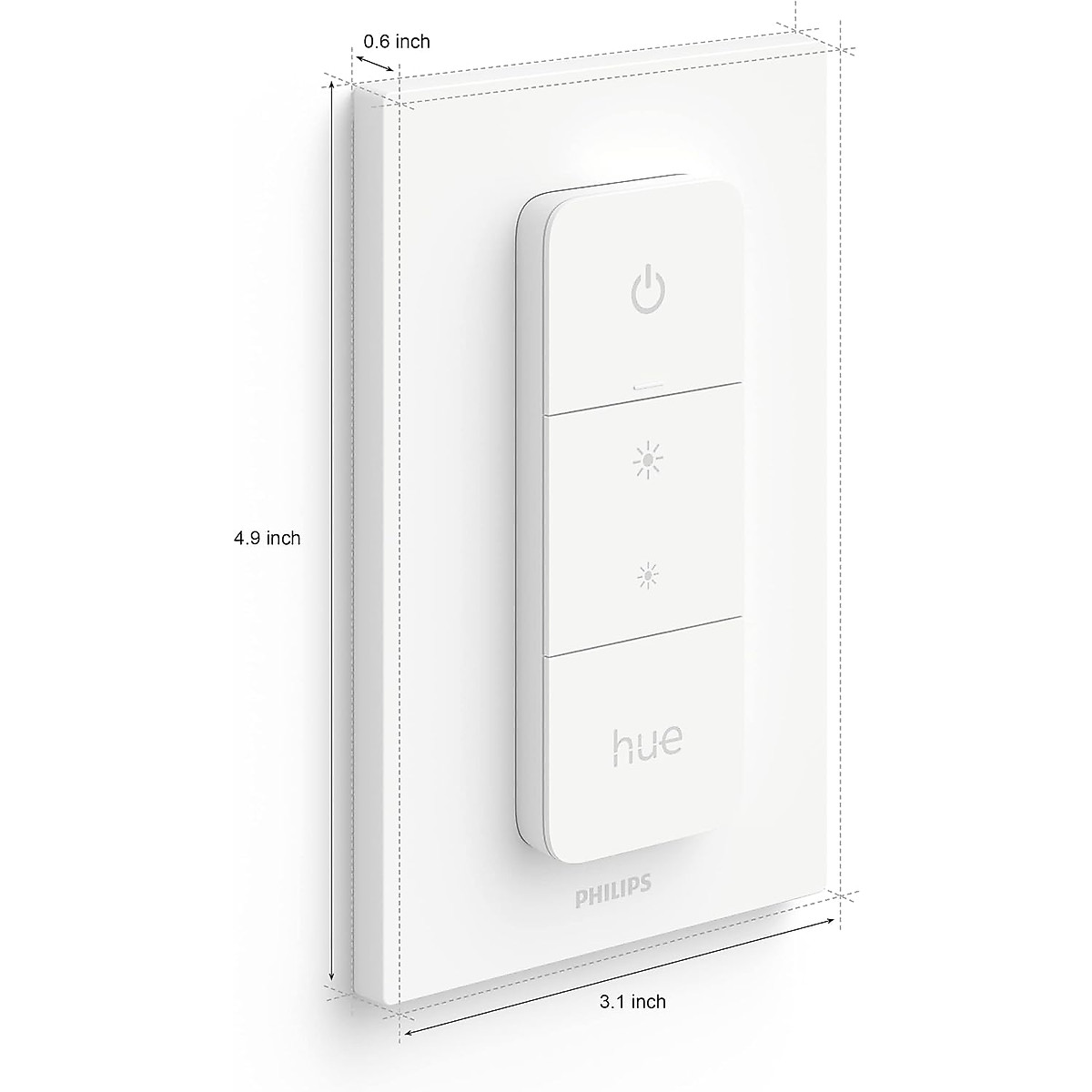 Philips Hue Wall Switch Module, Keeps Hue Smart Lights Reachable When Switch is Off (White 2-Pack), Requires Hue Lights and Hue Bridge