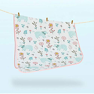 COZUMO Baby Waterproof Bed Pad Bed Wetting Pads Washable for Kids Toddler Potty Training Pads Baby Wateproof Pad Mat for Pack n Play/Crib/Mini Crib Reusable Incontinence Underpads for Kids/Adult/Pets